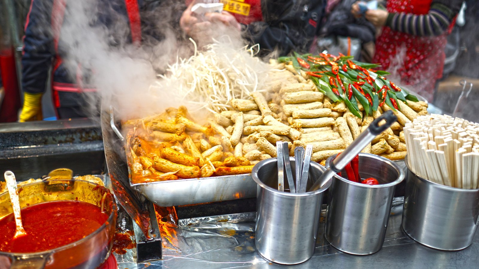 assorted street foods market introduction oden fishcake 2k 4k 5k ...